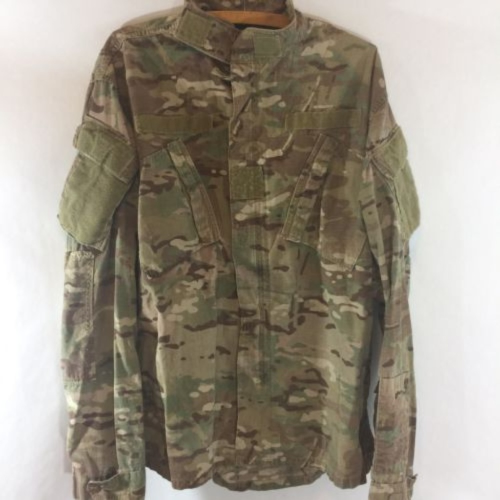 Us Army Military Camo Combat Jacket Zip Up Jacket - Gem